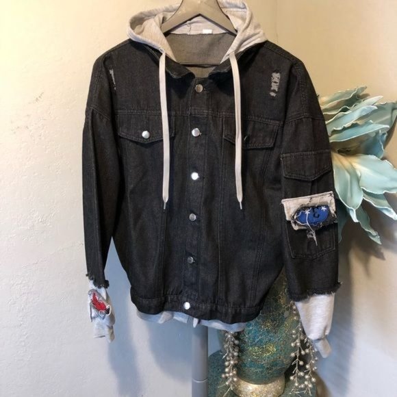 tokyo ghoul | Jackets & Coats | Tokyo Ghoul Ken Kaneki Denim Patchwork ...